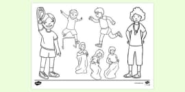 Sports Day Themed Mindfulness Colouring Sheets Arabic/English - Sports Day