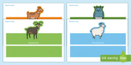 The Three Billy Goats Gruff Role Play Masks (teacher made)