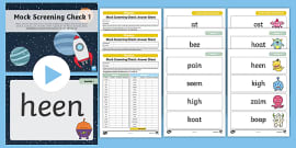 Year 1 Phonics Screening - Phonics Test Preparation - Twinkl