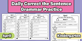 November Daily Correct the Sentence Grammar Practice