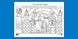 Draw Bonhomme Carnaval Activity Sheet