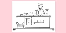 Shop Colouring Sheet | Colouring Sheets | Twinkl Colouring