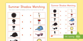Jungle Shadow Matching Worksheet