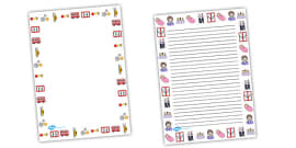 FREE! - Fire Page Border (teacher made) - Twinkl