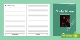 Charles Dickens Research Map Worksheet (teacher made)
