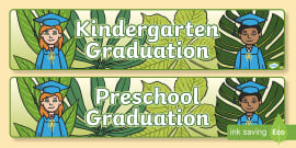 Preschool/Kindergarten Graduation Bunting Rainbow-Themed