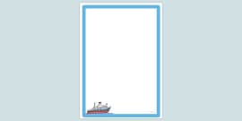 FREE! - Simple Blank Sail Boat Page Border | Page Borders | Twinkl
