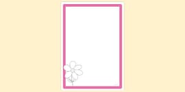 FREE! - Flower Easy Page Border for KS2 | Page Borders | Twinkl