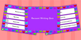 Recount Writing Word Cards (teacher made)