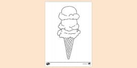Ice Cream Template PDF - Ice Cream Scoop Template | Twinkl