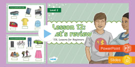 ESL Curriculum for Beginners Level 2 Lesson 12 Review Interactive Worksheet