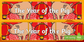 Year of the Pig Color by Number (Teacher-Made) - Twinkl