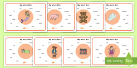 FREE! - CVC Word Cards E Dyslexia (teacher made)