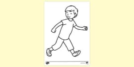 FREE! - Child Pointing at Boy Colouring Sheet | Colouring Sheets