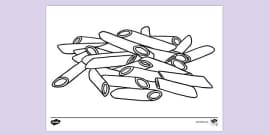 Pasta Colouring Sheet | Printable Colouring Pages | Twinkl