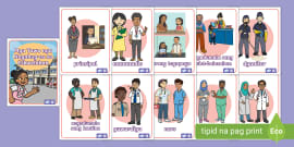 Mga Lugar Sa Loob Ng Paaralan Flashcards | Philippines | Twinkl