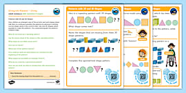 3D Shape Patterns - KS1 - Primary Resource (teacher made)