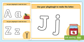 New Zealand Alphabet Playdough Mats (teacher made)