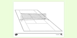 FREE! - Tennis Racket Colouring Sheet (teacher made)