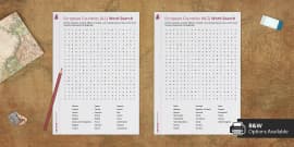 Countries Word Search | World | Ages 7–11 | Twinkl Resources
