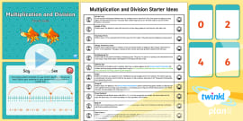 KS1 Multiplication and Division Starter Ideas Pack - Twinkl