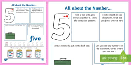 All about the Number 5 PowerPoint (teacher made)