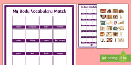 My Body Matching Cards - Indonesian (teacher made) - Twinkl