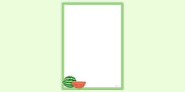 FREE! - Watermelon Slice Page Border | Page Borders | Twinkl