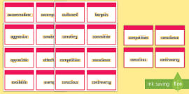 Year 3 and 4 Spelling Words Flashcards (teacher made)