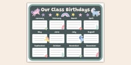 Farm-Themed Birthday Chart Display (teacher made) - Twinkl