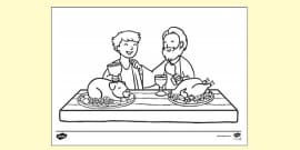 Feast Colouring Sheet - KS1 (teacher made) - Twinkl