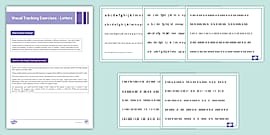 Visual Tracking Worksheet / Worksheet (teacher made)