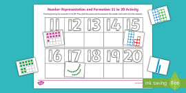 👉 Number Shape 11-20 Balance Scale Activity Cards