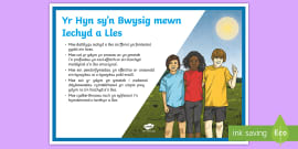 Map Cymraeg o Gymru i blant | Poster Arddangos | Twinkl