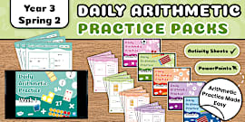 👉 Year 3 Autumn 1 Daily Arithmetic Practice Pack - Twinkl