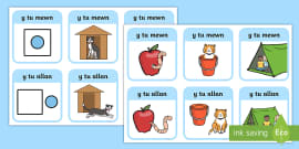 Cardiau Cyfatebu Arddodiad Gair a Llun (teacher made)