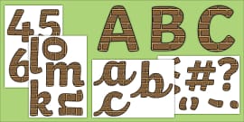 Display Lettering & Symbols (Bricks) (teacher made) - Twinkl