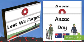 Anzac Day Light Box Inserts - Australia, EYLF, Topics and events,