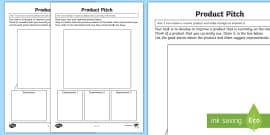 Product Design and Pitch Activity (Teacher-Made) - Twinkl