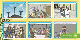 The Easter Story Word Mat (teacher made) - Twinkl