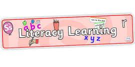 👉 EYFS Literacy Display Banne (teacher made) - Twinkl