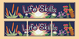Life Skills Display Banner - life skills (teacher made)