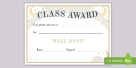 Celestial-Themed Staff Certificate (teacher made) - Twinkl