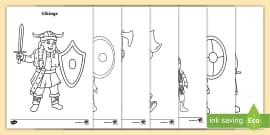 Viking Shields Colouring Cut Outs (profesor hizo) - Twinkl