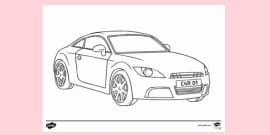 First Car Colouring Sheet | Colouring Sheets