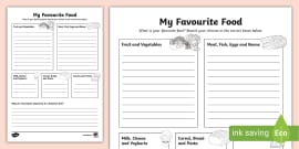 My Favourite Food Activity Sheet (teacher made) - Twinkl