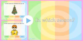 Seasons Matching Activity PowerPoint - (teacher made)