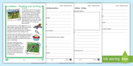 My Town - ESL Beginner Reading and Writing (teacher made)