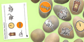 Hickory Dickory Dock Coloring Page (teacher made) - Twinkl