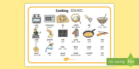 Food Word Mat English/Mandarin Chinese - Food Word Mat